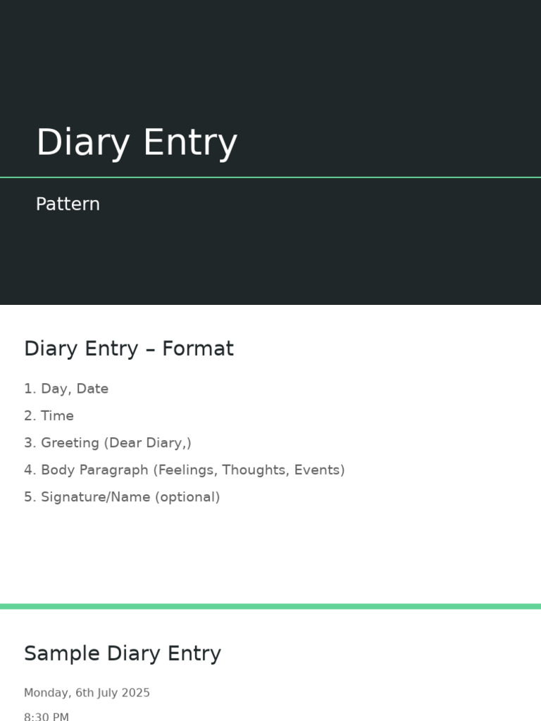 Guide to Writing Diary Entries, Letters, and Notices | PDF