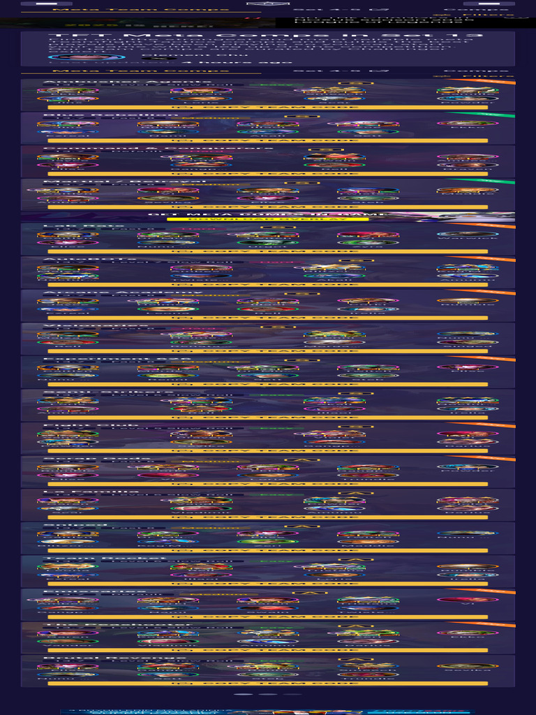 TFT Meta Team Comps - The Best Comps & Builds in Set 3 | PDF