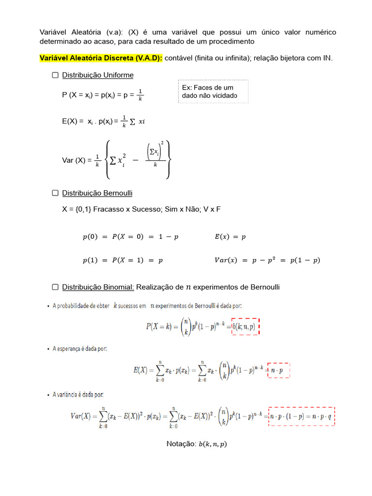 Resumo - 3º Avaliatório | PDF | Função densidade | Distribuição normal