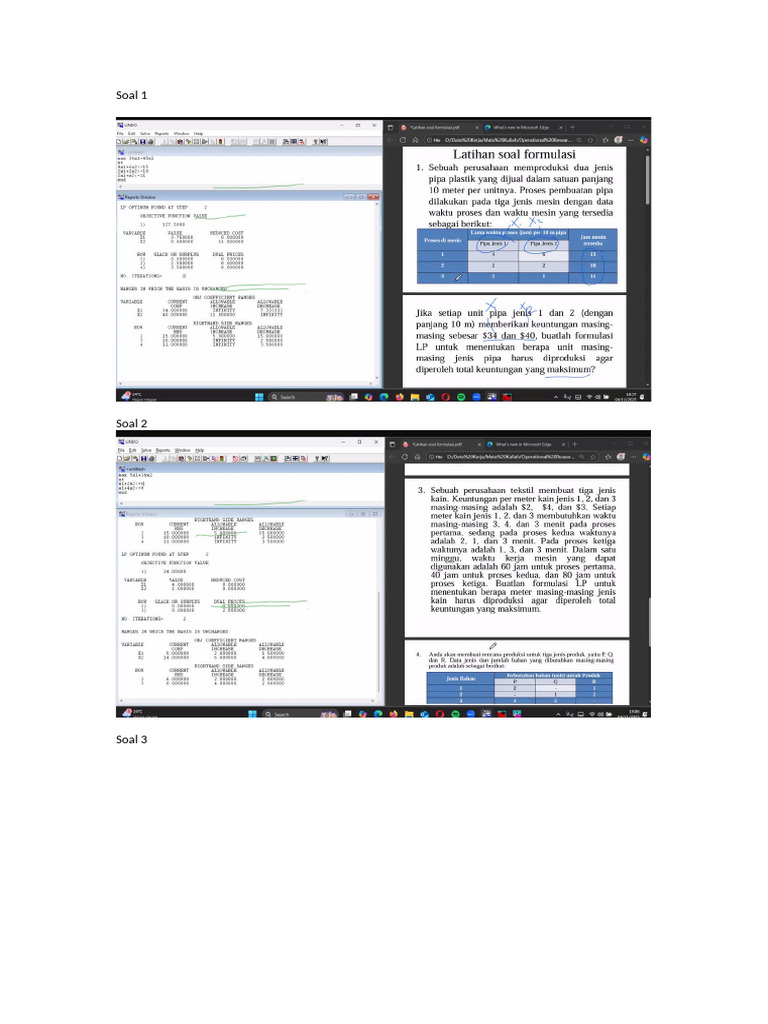 Latihan Soal Riset Operasi | PDF