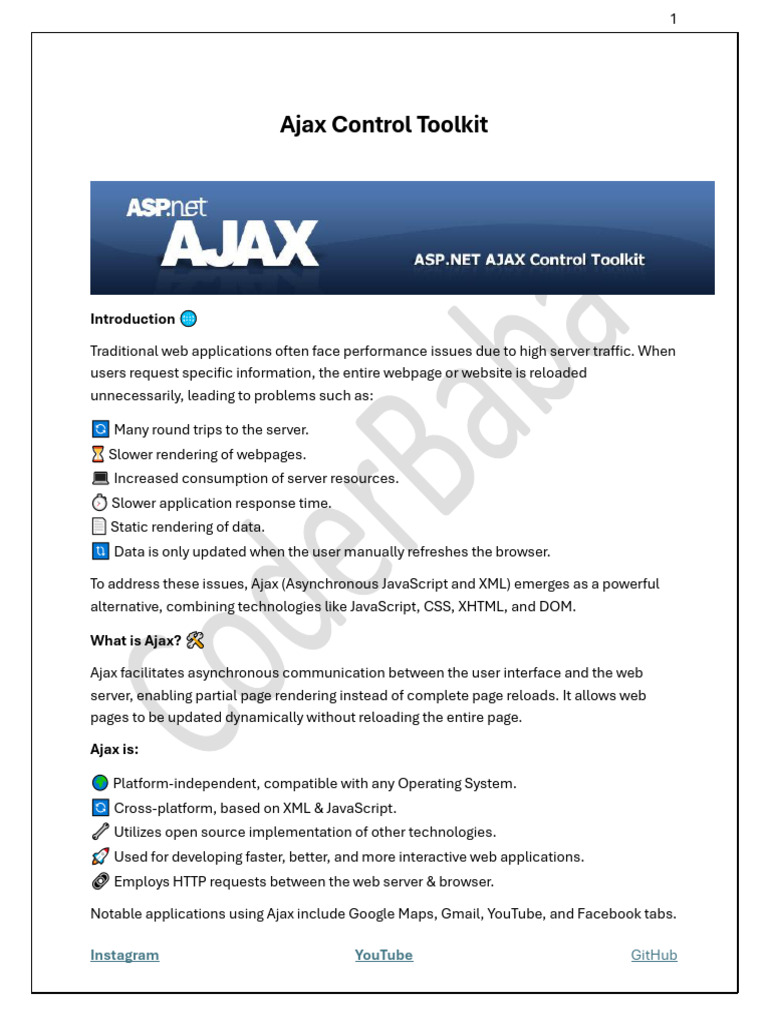 Ajax Control Toolkit ASP.NET | PDF | Ajax (Programming) | World Wide Web