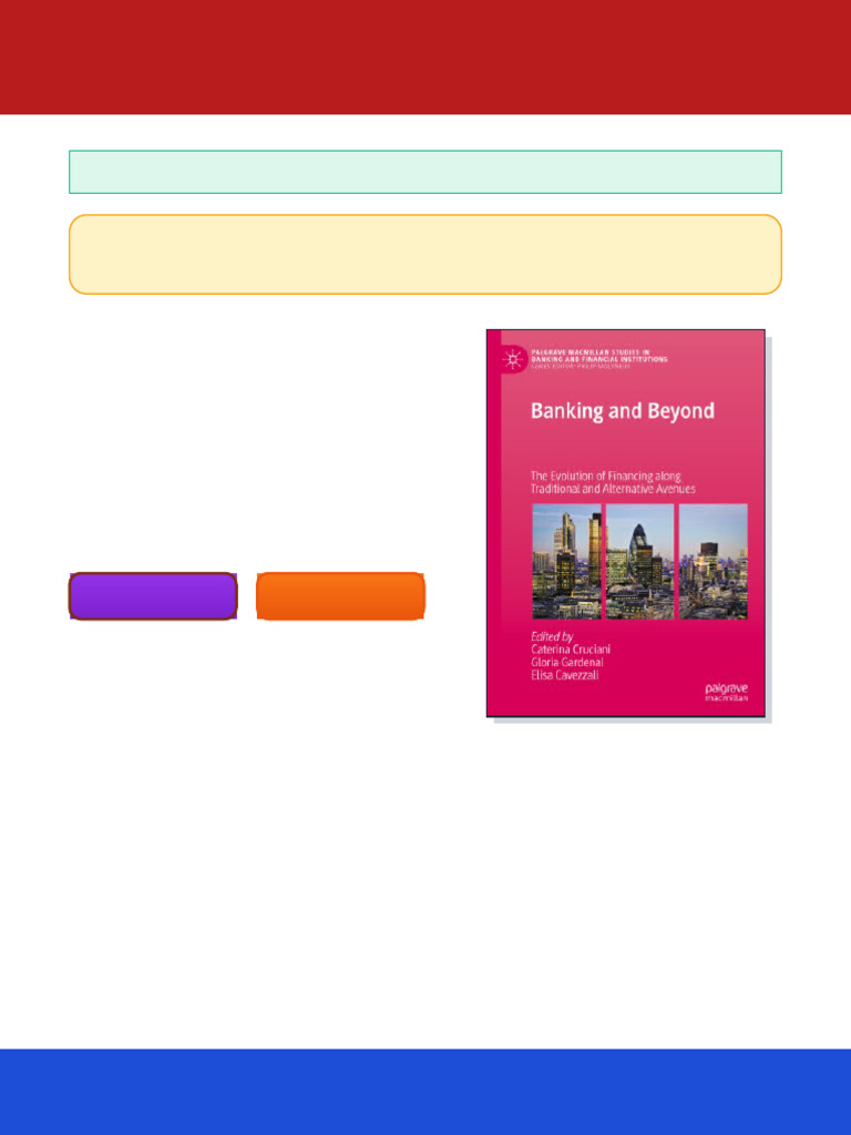 Banking and Beyond: The Evolution of Financing along Traditional and ...