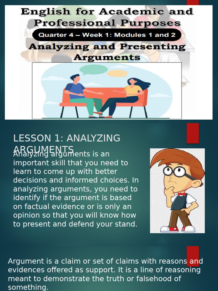 Analyzing Arguments: Key Concepts | PDF | Argument