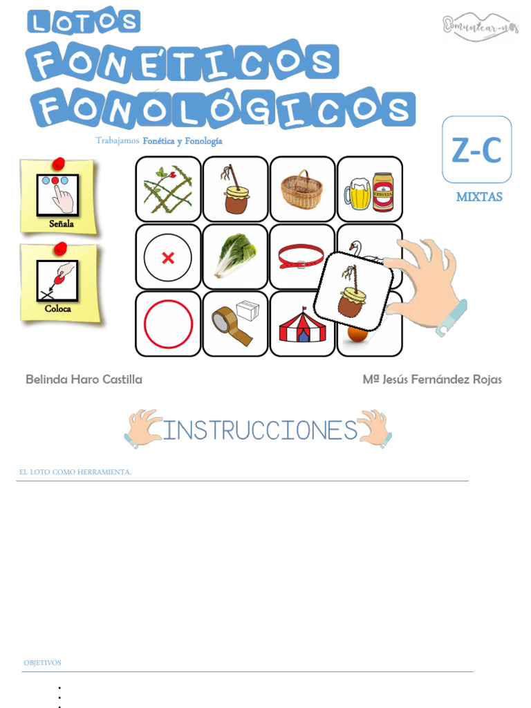 Loto - Letras Z y C - Fonema en Sílaba Mixta | PDF | Fonética | Fonema