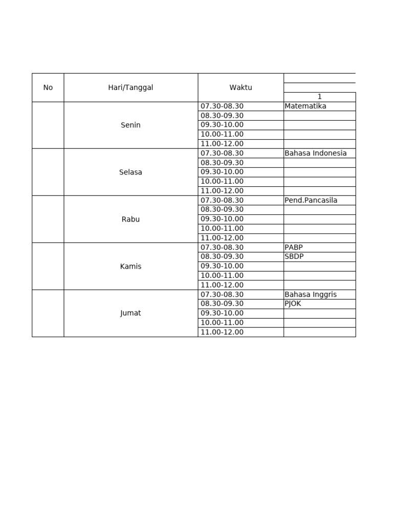 Jadwal Sas | PDF