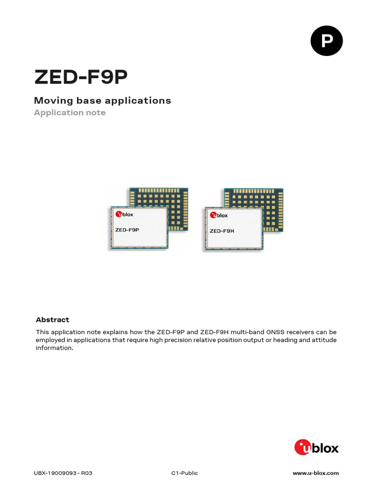 ZED F9P MovingBase AppNote UBX 19009093 | PDF | Wi Fi | Bluetooth