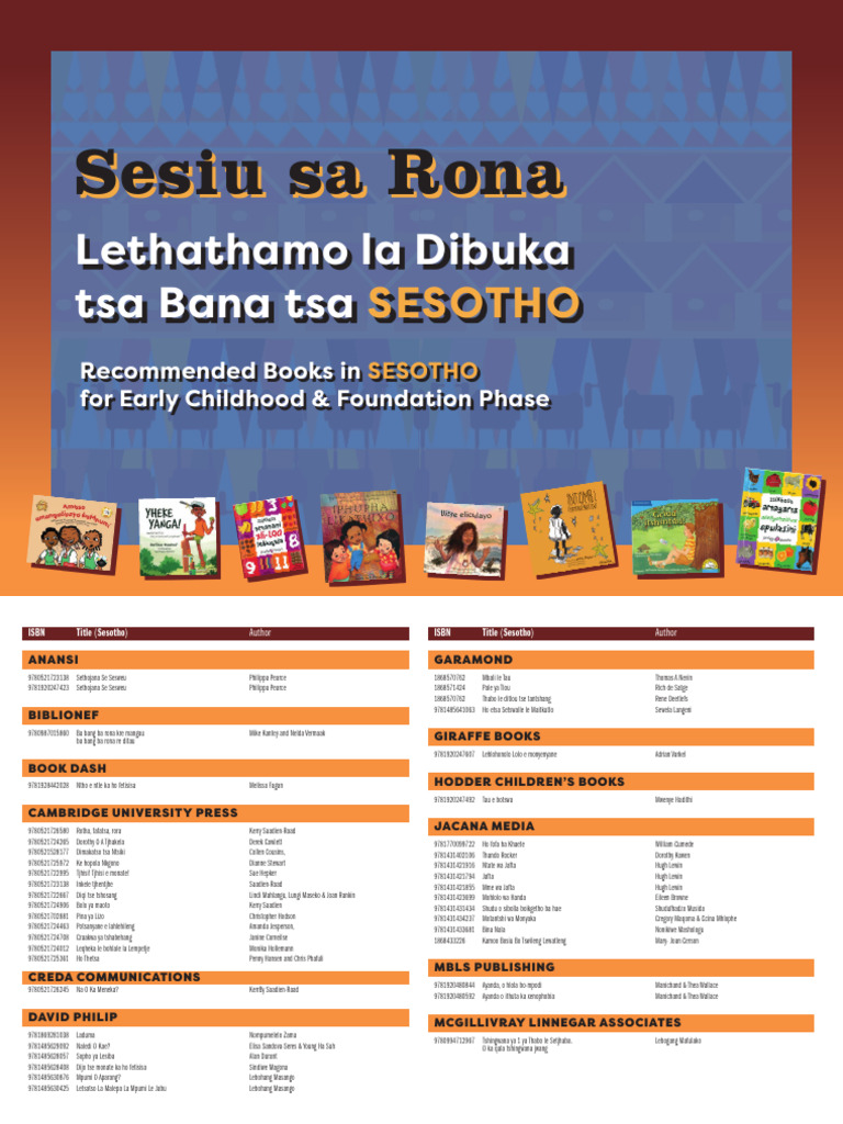 Recommended Sesotho Books for Kids | PDF
