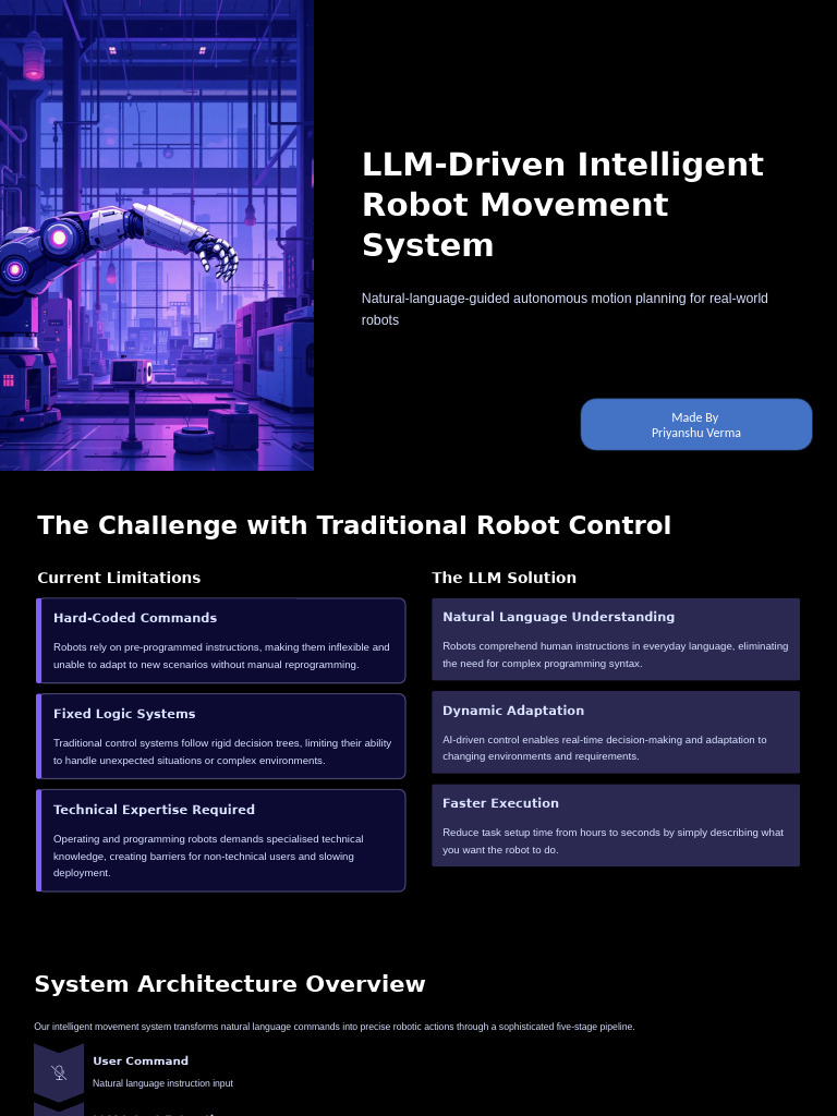LLM-Based Robot Motion Planning System | PDF | Robotics | Robot