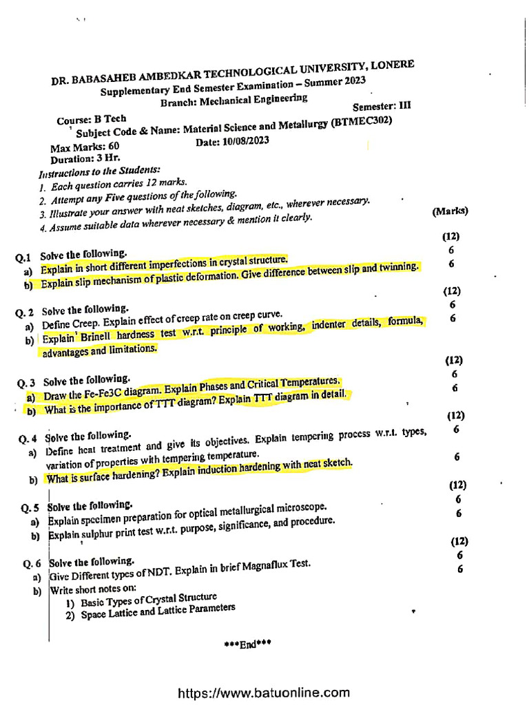 MSM Nots | PDF