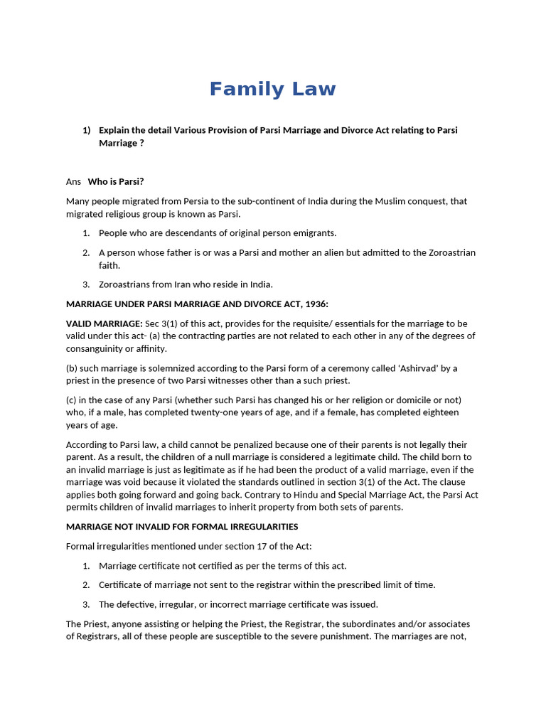Family Law | PDF | Islamic Jurisprudence | Marriage