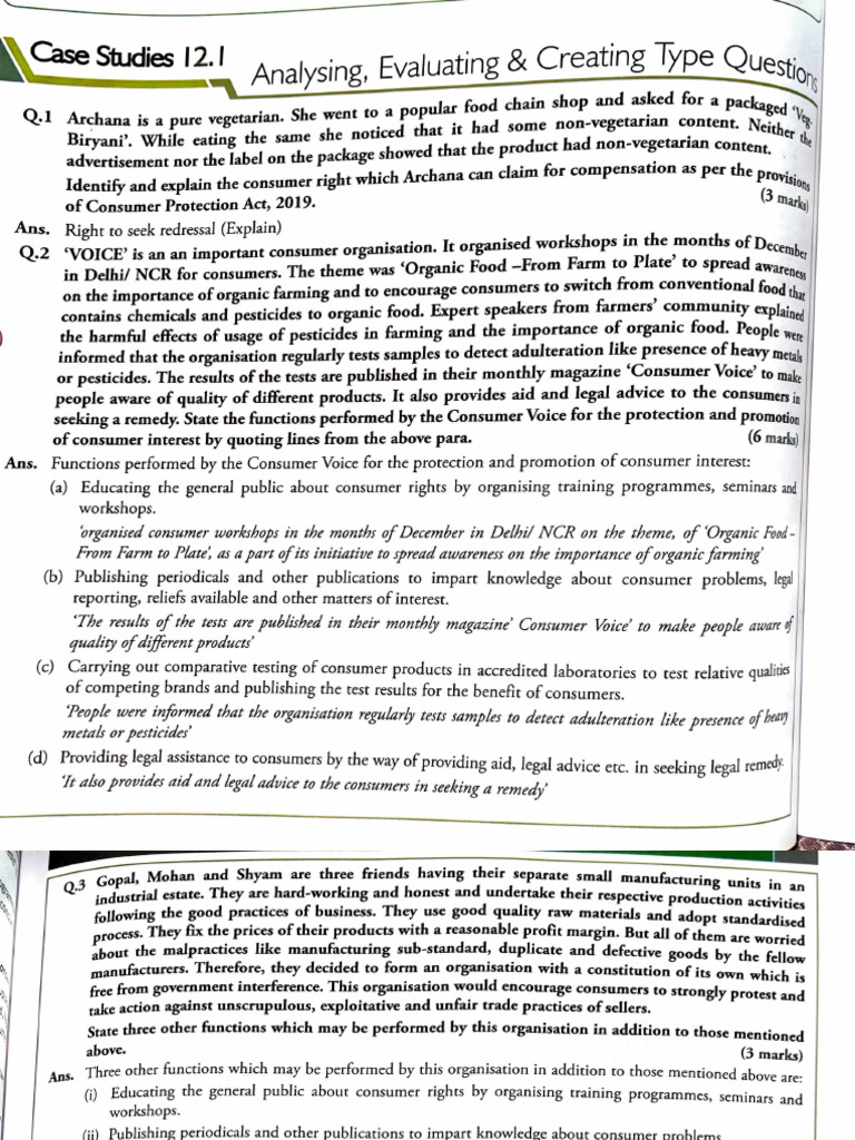 Consumer Rights and Protection Insights | PDF | Organic Foods