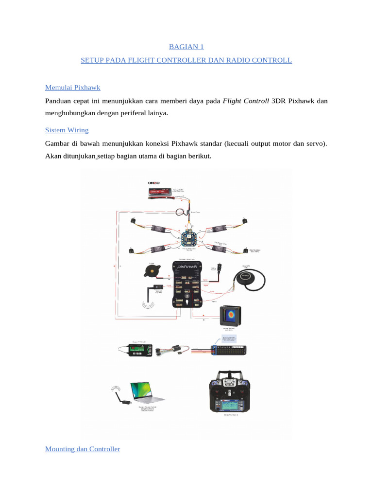 Panduan Setup Pixhawk dan Remote Control | PDF