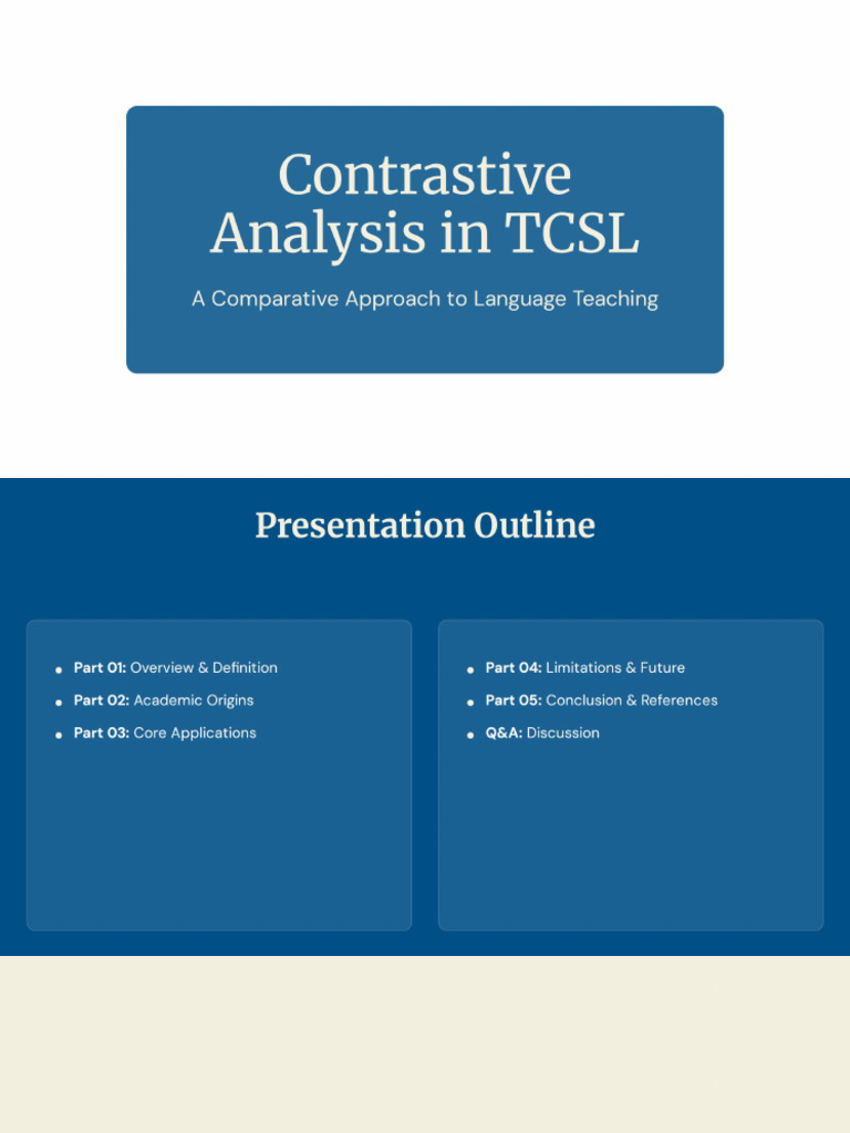 Contrastive Analysis in TCSL (2) | PDF