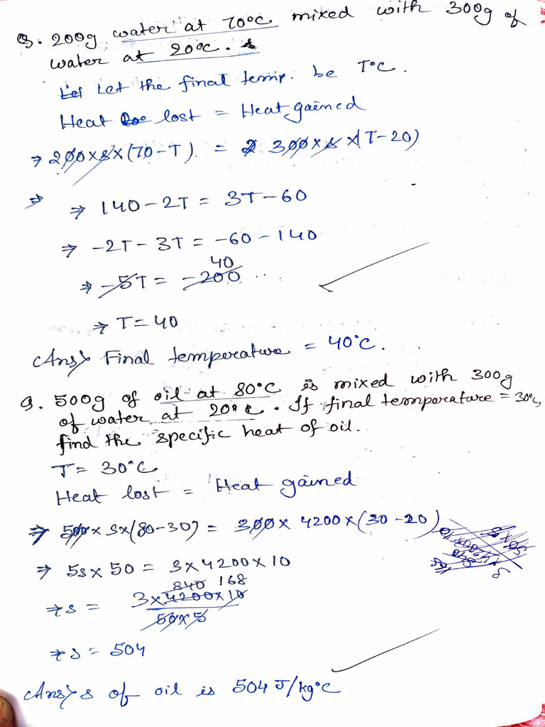 Calculating Specific Heat of Oil | PDF