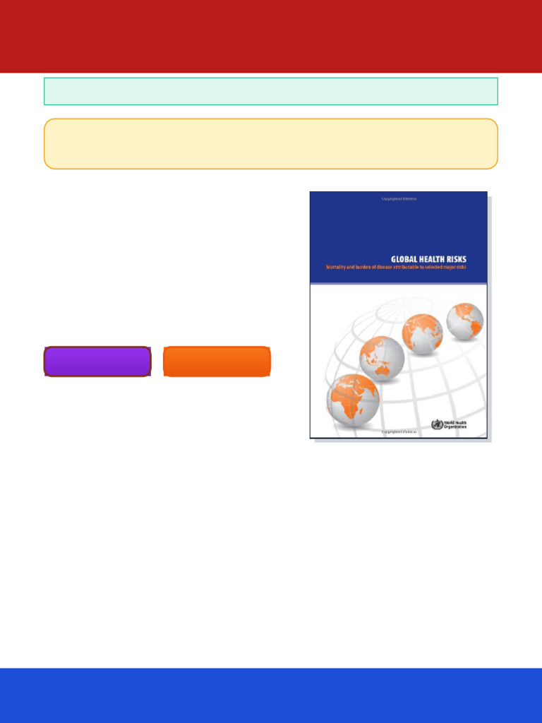 Global Health Risks World Health Organization ebook latest full release ...