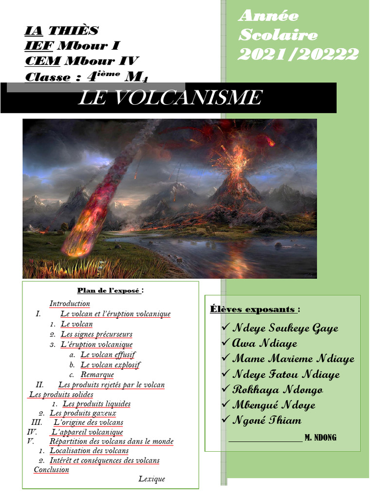 Comprendre le Volcanisme et ses Effets | PDF | Volcan | Lave