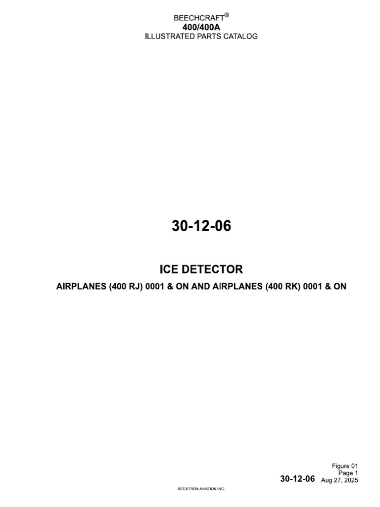 Beechjet 400-400A Ice Detector AIPC | PDF