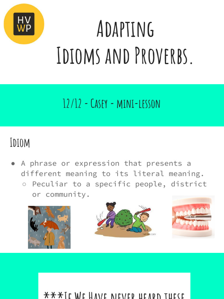 Understanding Idioms and Proverbs | PDF | Idiom | Human Communication