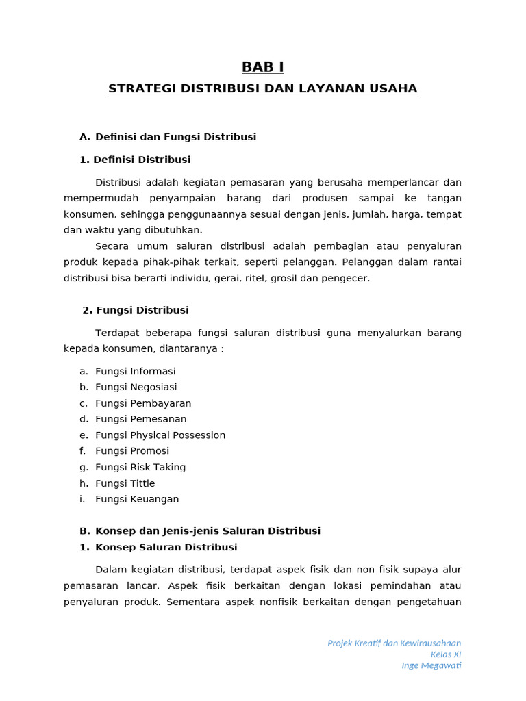 Strategi Distribusi dan Layanan Usaha | PDF