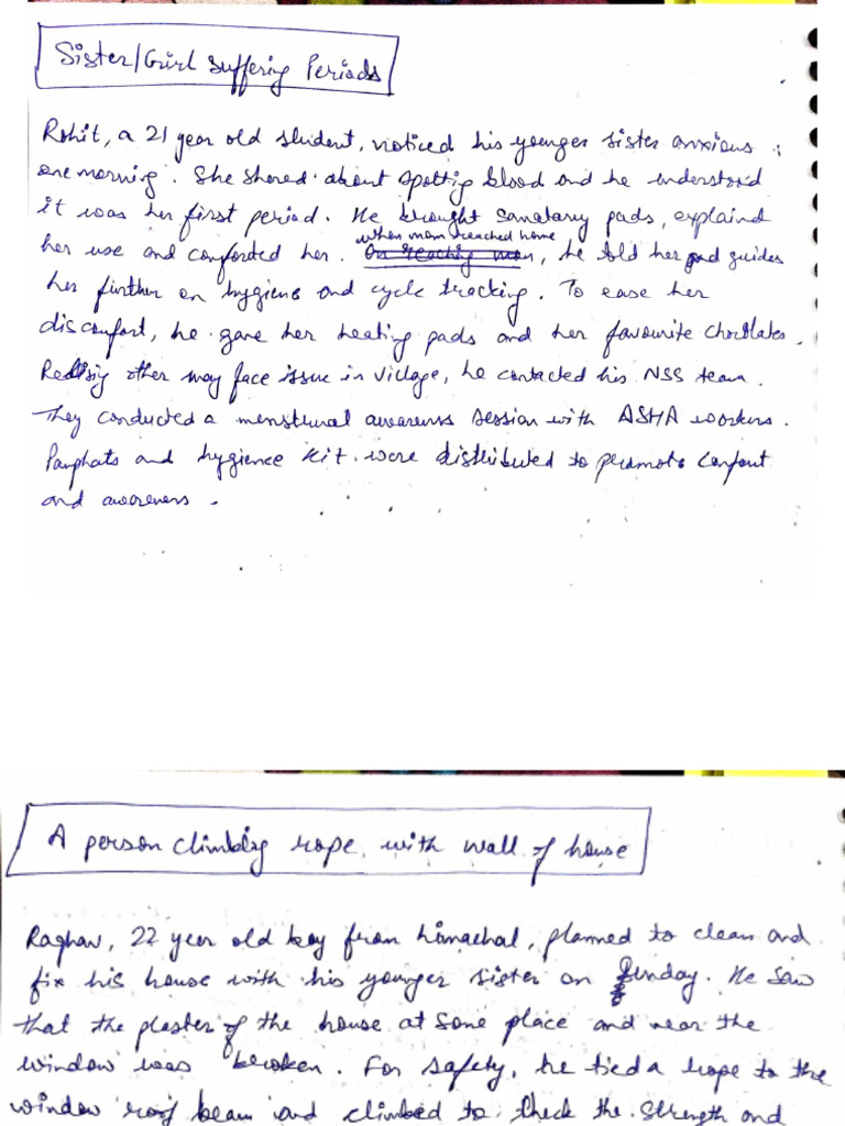 60+ Handwritten TAT Stories | PDF