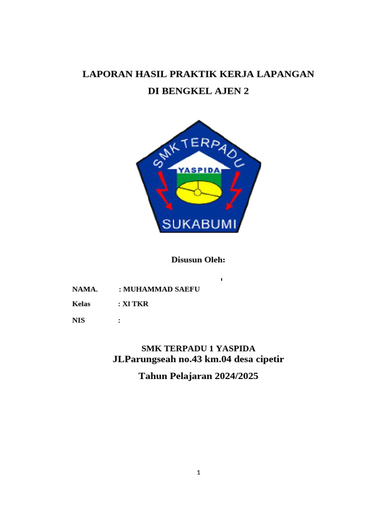 Contoh Laporan Prakerin TKR | PDF