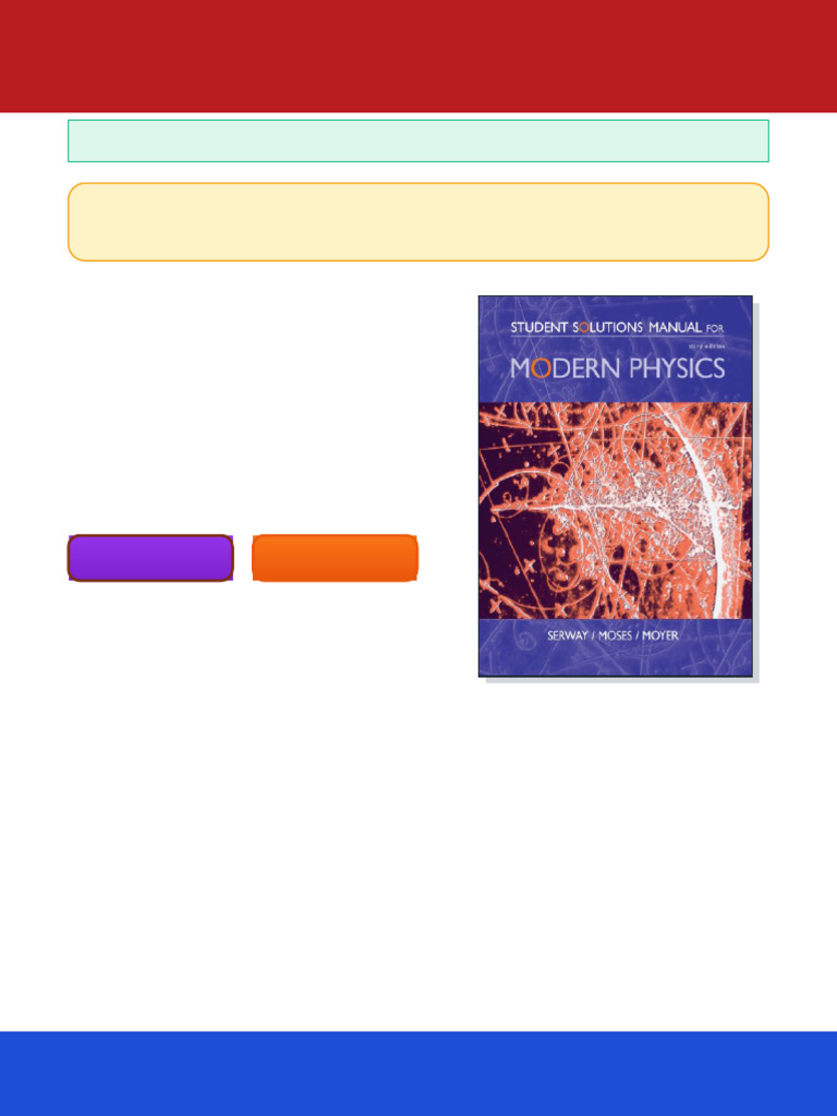 SSM Modern Physics 3e 3rd Edition Raymond A. Serway ebook original digital release | PDF ...