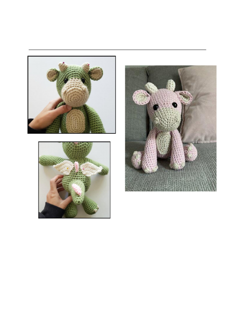 Mini Dragon Crochet Pattern | PDF | Crochet | Needlework