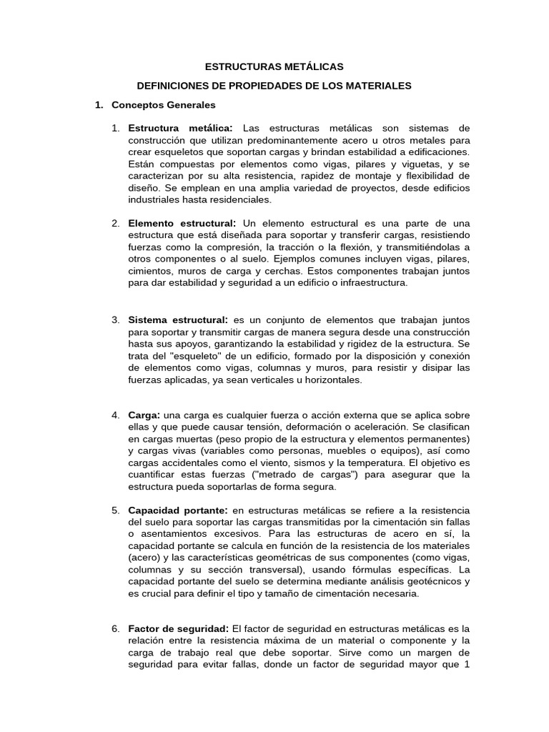 Estructuras Metálicas: Definiciones y Elementos | PDF | Viga ...