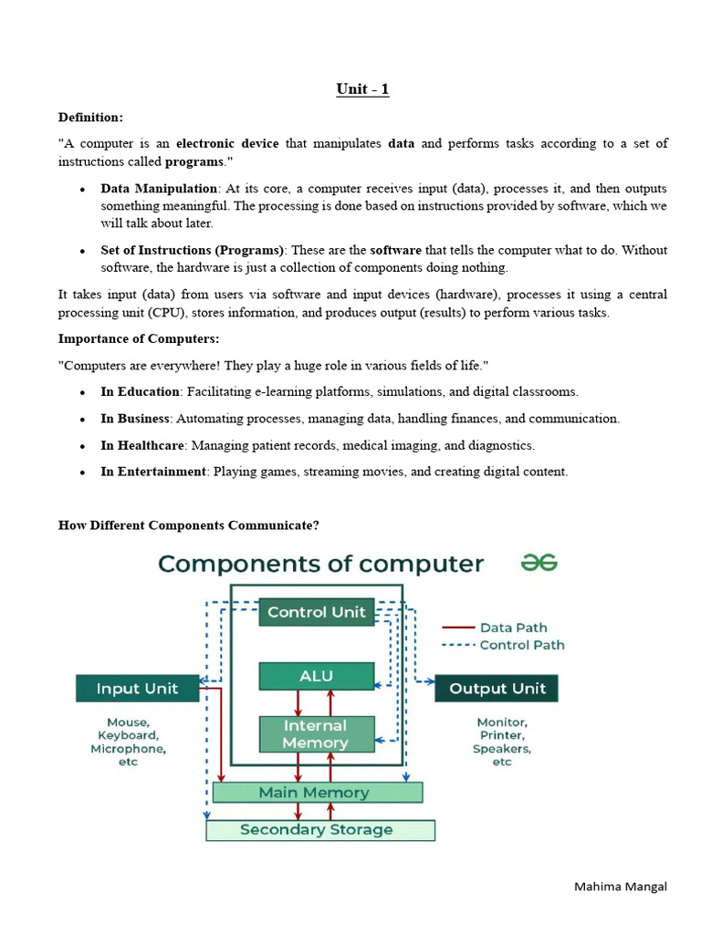 Fundamentals of Computer Notes | PDF | Computer Data Storage | Random ...