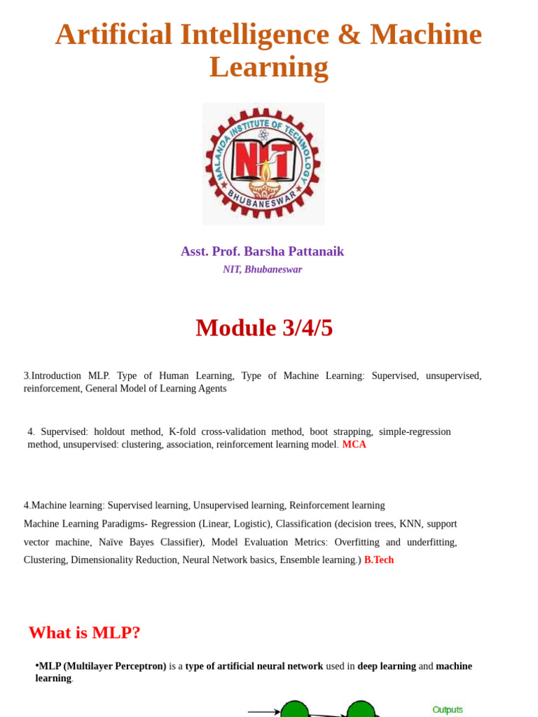 AI Module 5(Mod 4 for Mca) | PDF | Support Vector Machine | Cluster Analysis