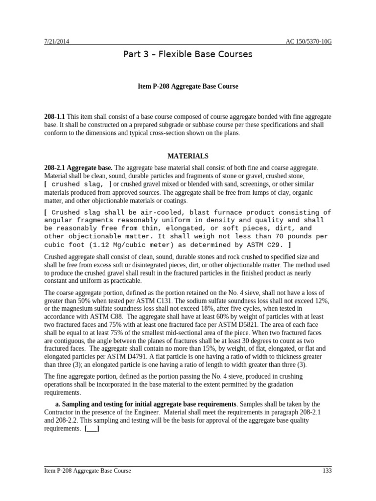 Aggregate Base Course Specifications | PDF | Construction Aggregate ...