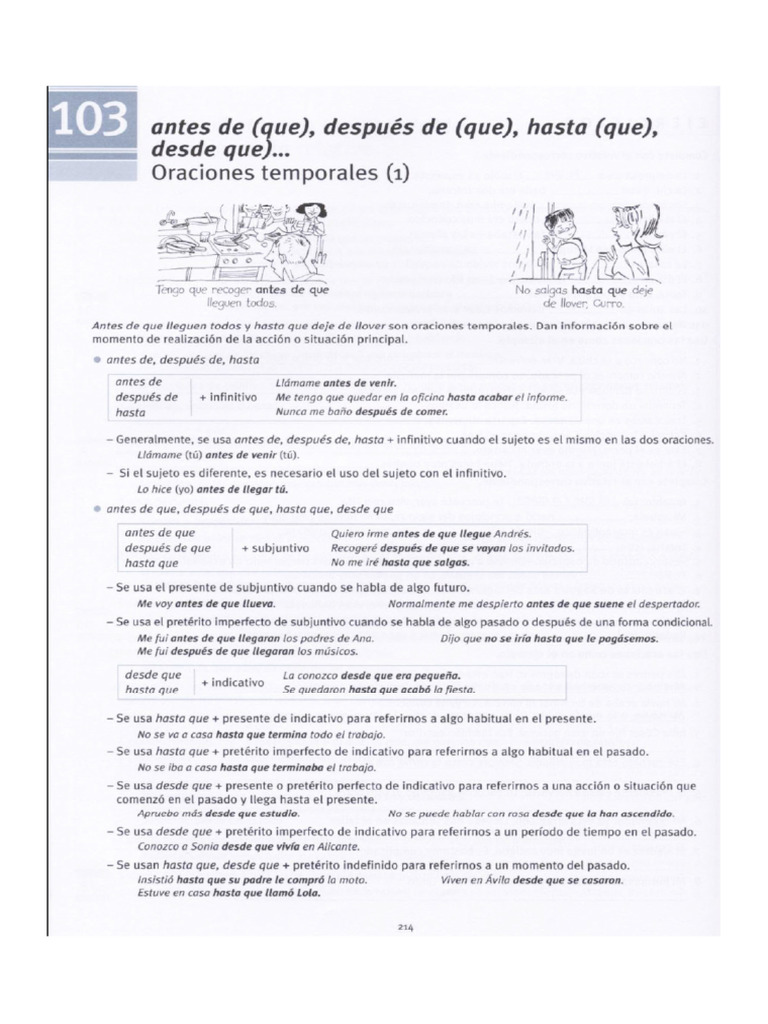 8.1 Temporales y Concesivas (Ejercicios y Teoría) | PDF