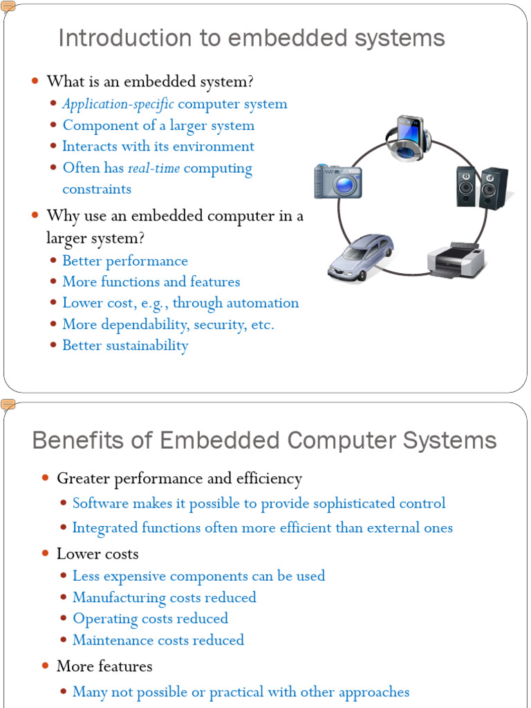 Lect 01 Introduction Pdf Embedded System System On A Chip