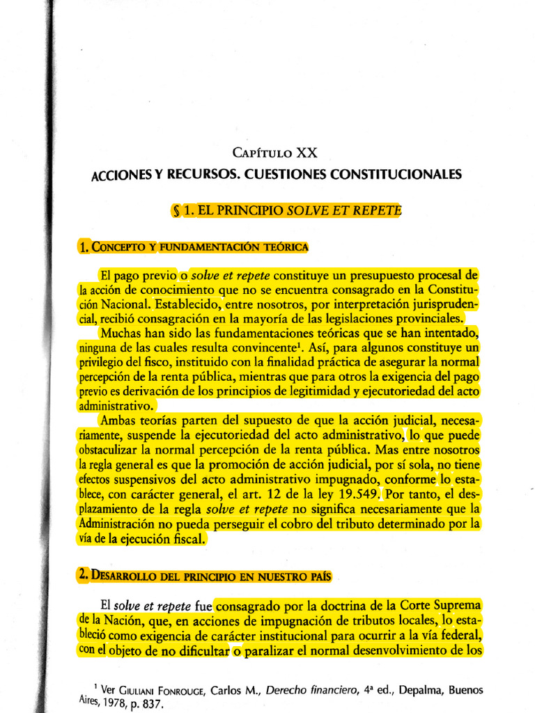 Spisso Capitulo XX Solve Et Repete | PDF | Mandato | Caso de ley