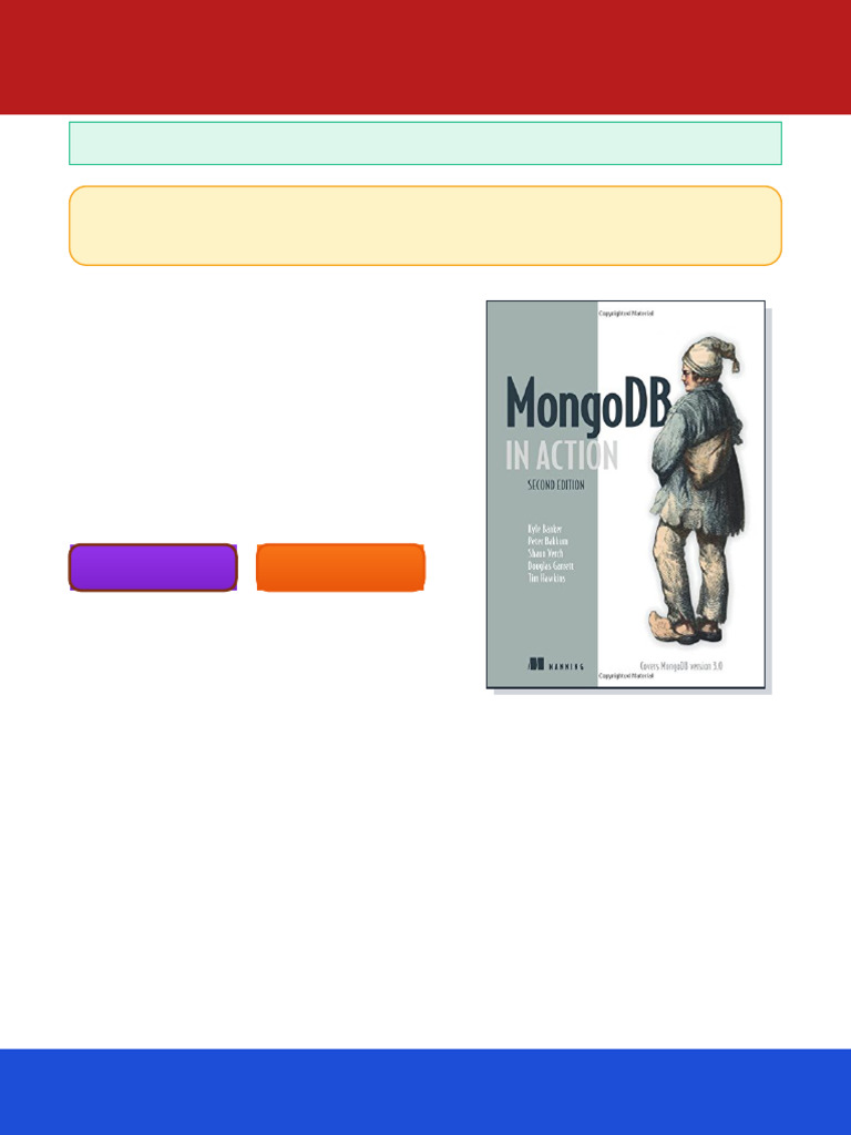 MongoDB in Action Covers MongoDB version 3 0 2nd Edition Kyle Banker ...