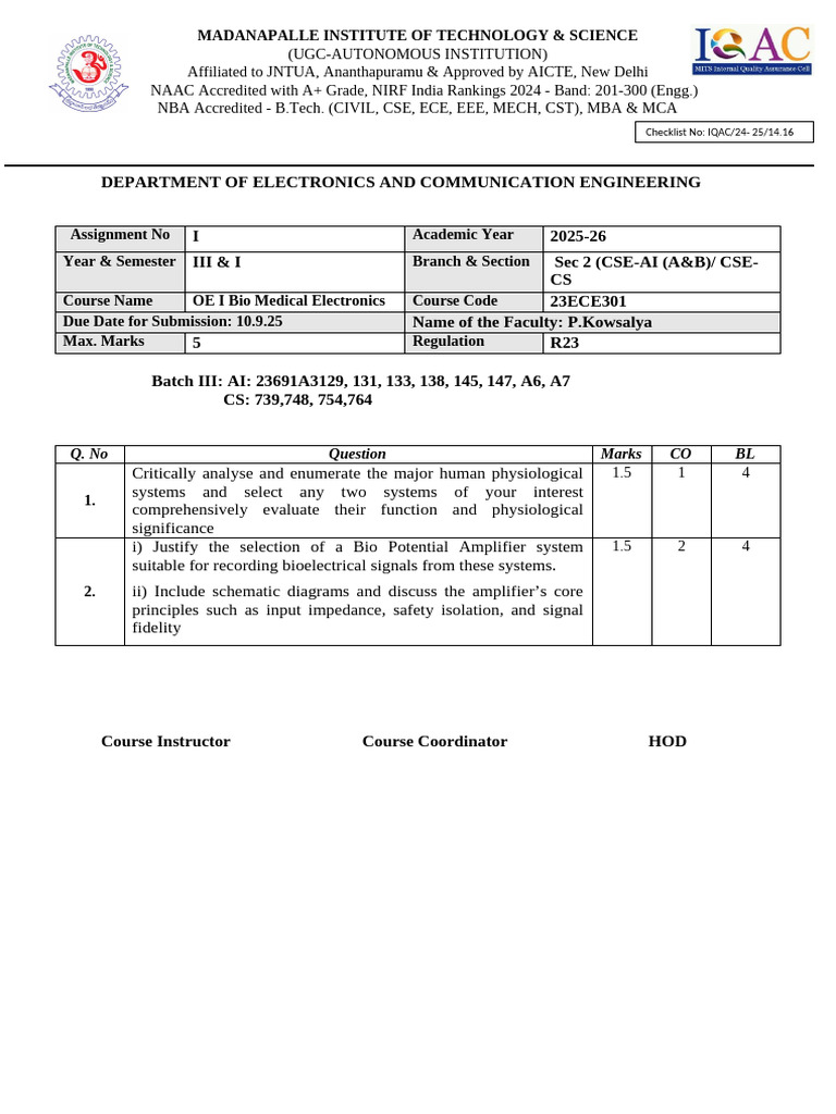 16 - Assignment 1 Question Batch 3 | PDF
