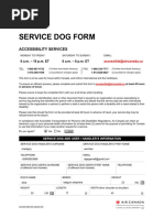 U.S. DOT Service Animal Air Form | PDF | Animals And Humans