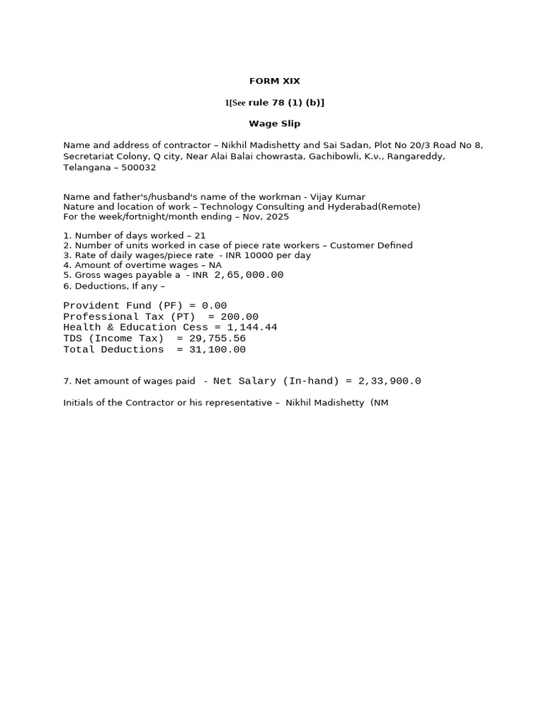 Form Xix Clra | PDF