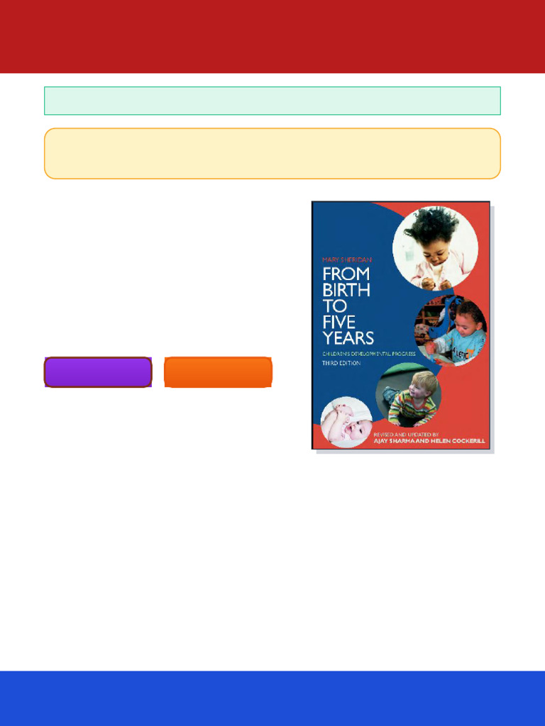 From Birth To Five Years Children S Developmental Progress 3rd Edition ...