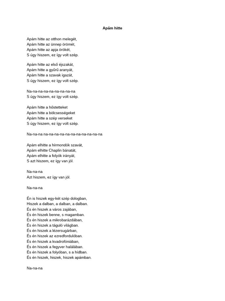 Apám Hitte | PDF