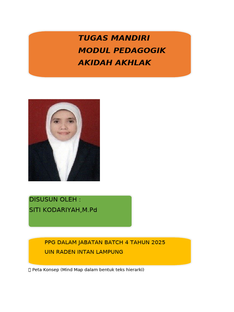 tugas mandiri modu lpedagogik .siti kodariyah 1 | PDF