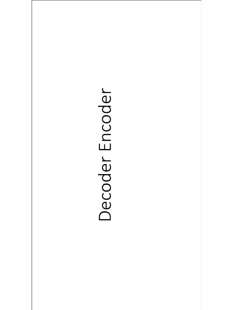 Decoder and Encoder | PDF