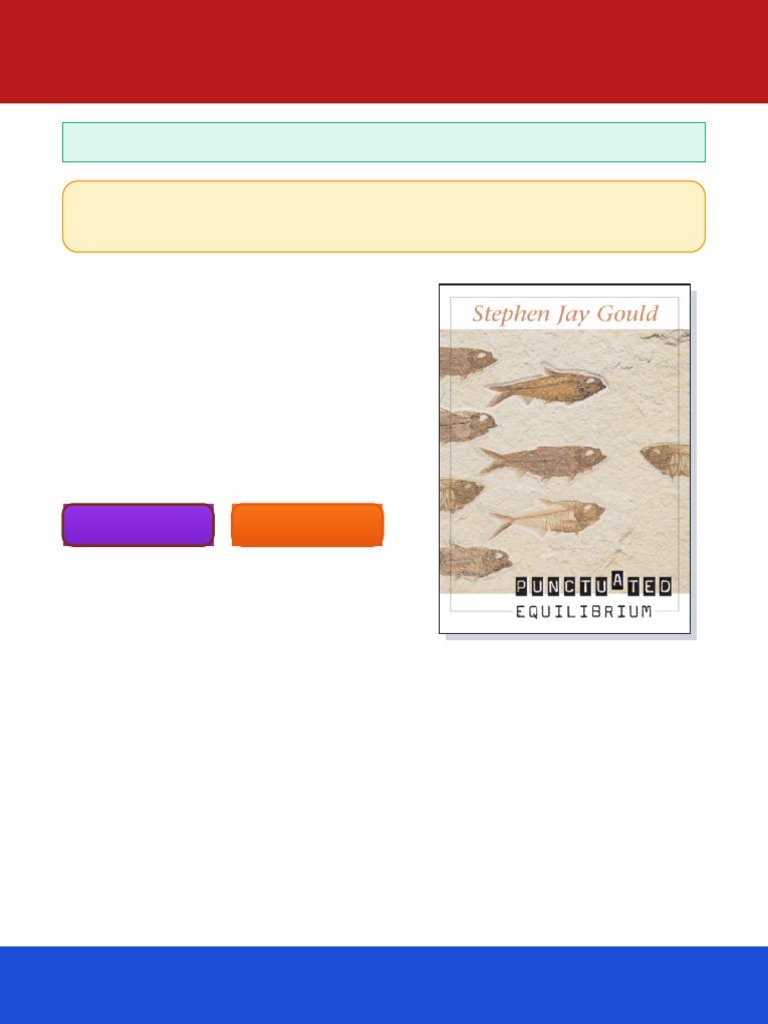 Punctuated Equilibrium 1st Pbk. Ed Edition Stephen Jay Gould Ebook ...
