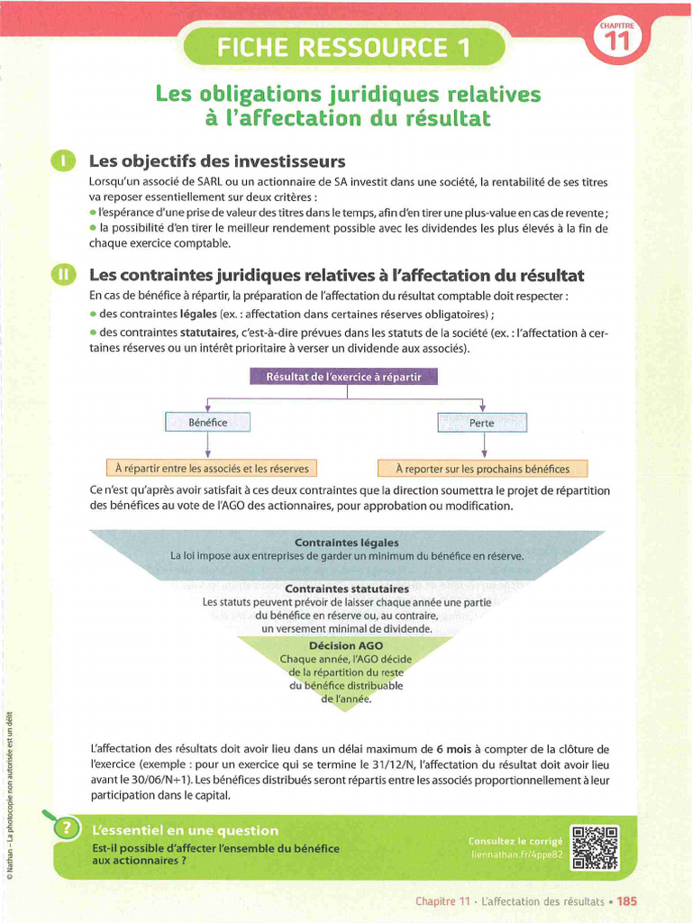 P2 - Chapitre 11 - L'Affectation Des Résultats | PDF