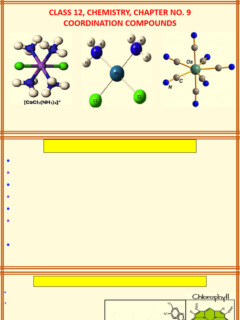 Coordination Compounds Overview | PDF | Coordination Complex | Ligand