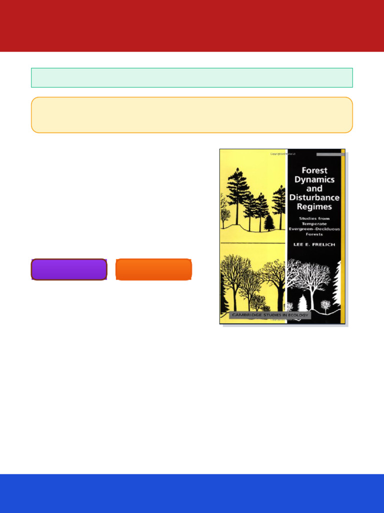 Forest Dynamics and Disturbance Regimes Studies From Temperate ...