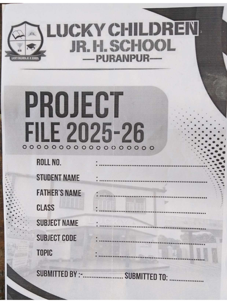 Lucky Project File Covering Page | PDF