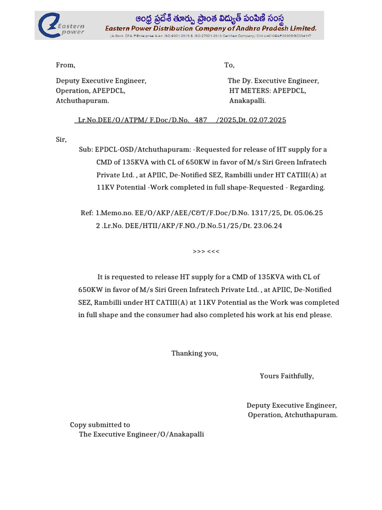 Dee Htmeters Letter | PDF