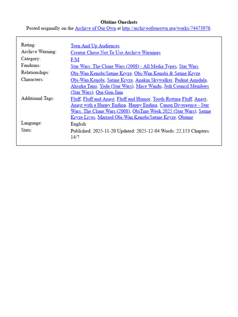 Obitine_Oneshots (2) | PDF | Star Wars