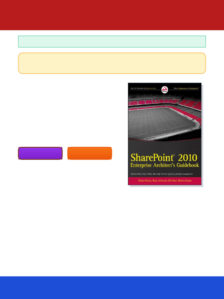 SharePoint 2010 Enterprise Architect S Guidebook 1st Edition Brian ...